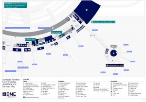 Domestic Terminal map Brisbane Airport